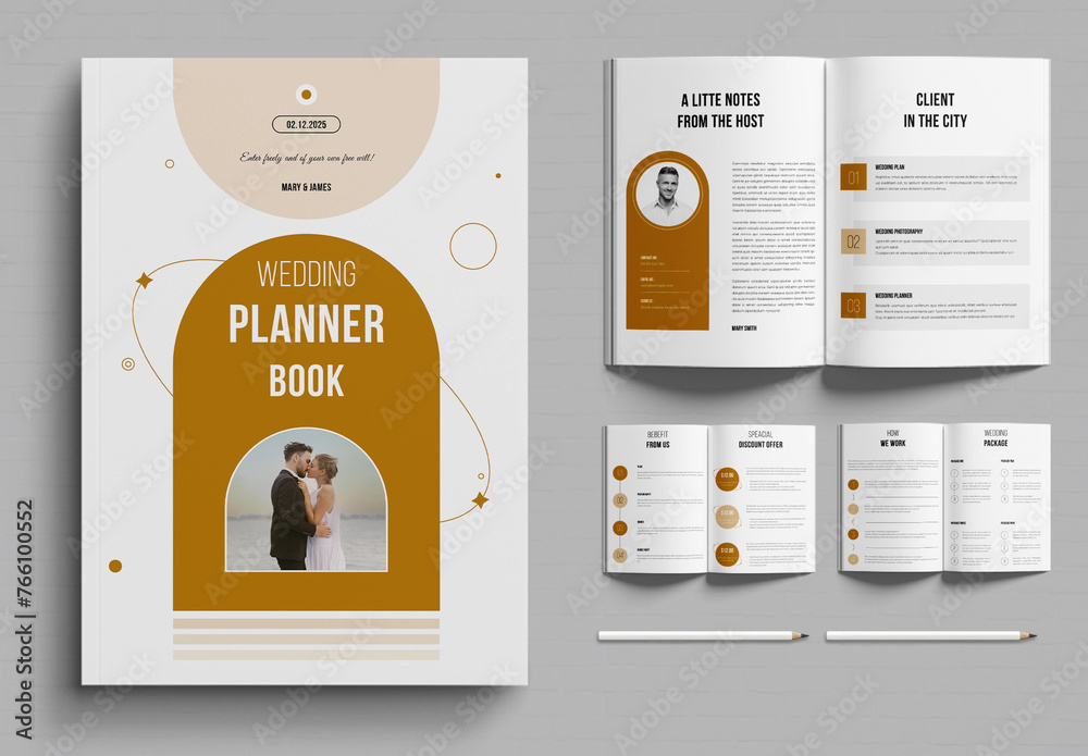 Wedding Planner Template Design Layout Stock Template | Adobe Stock