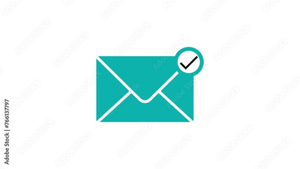 Animated approval letter linear icon. Receive verification paper Stock ...