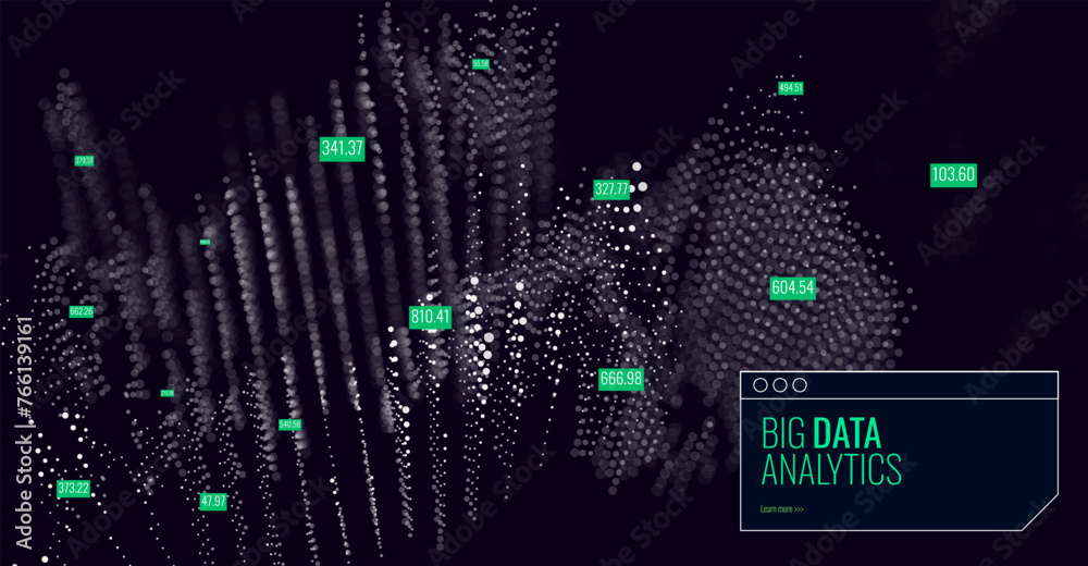 Abstract Big Data Analytics DataViz. Business Graph Visualization. Business Statistics Math Data ...