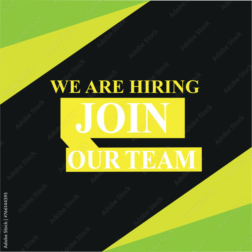 Recruitment open vacancy hiring design information label template. We ...