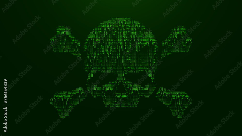 Skull and Crossed Bones ASCII Art. Danger / Piracy Sign of Text ...