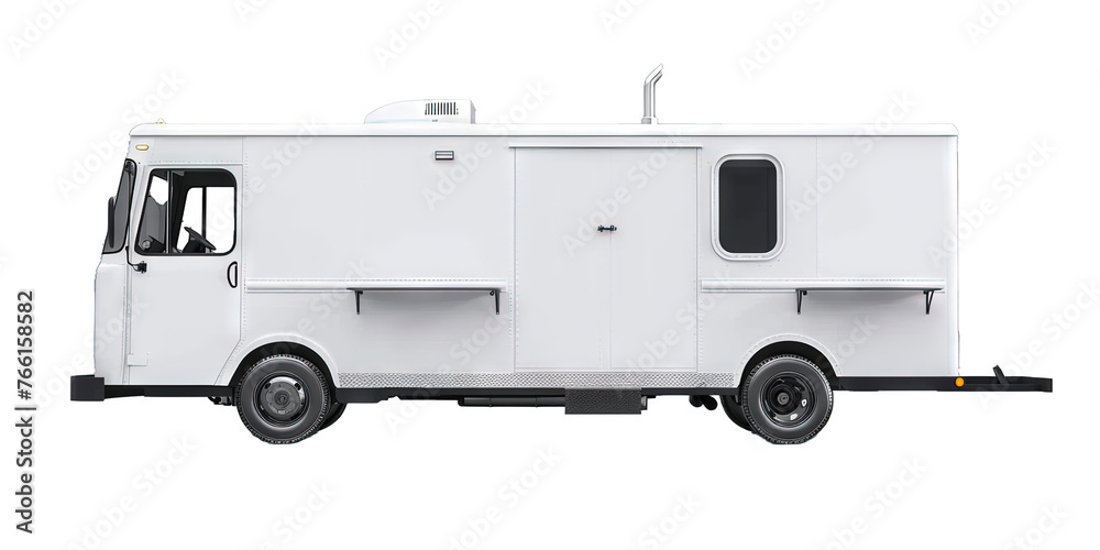 White food truck blank template isolated on transparent png Stock Photo ...