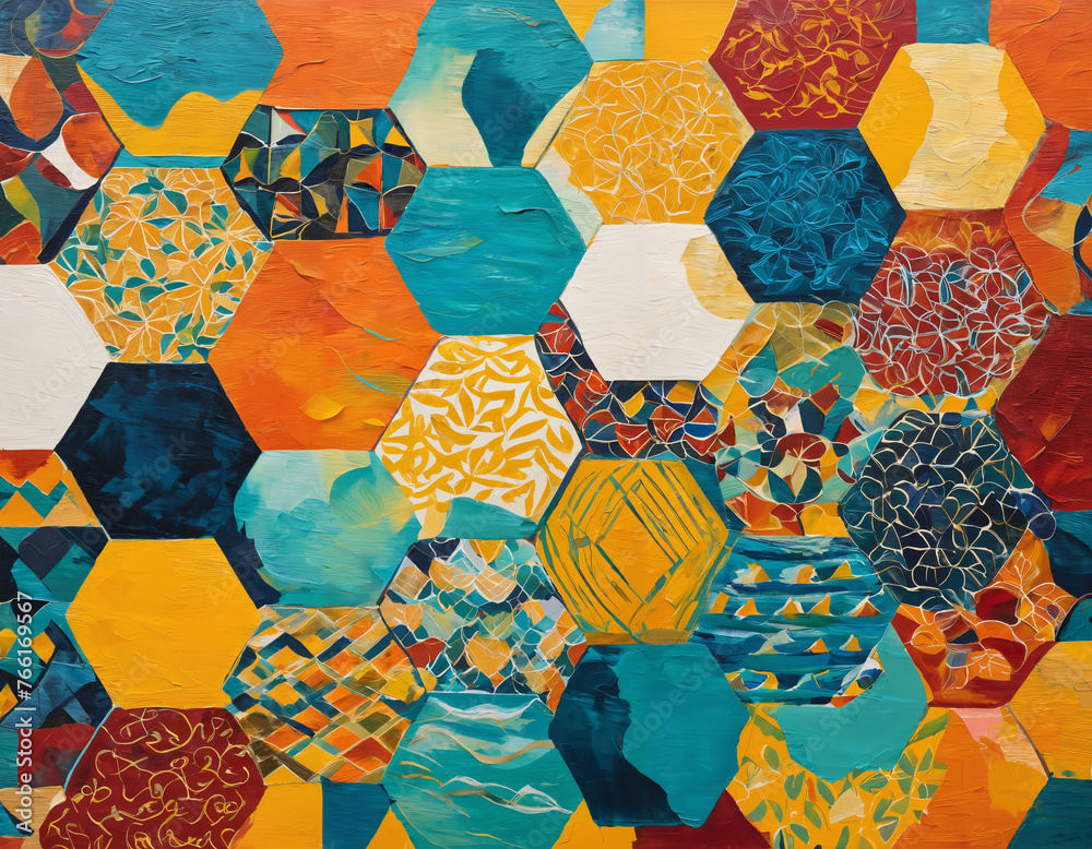 A series of abstract paintings inspired by the colors and textures of ...