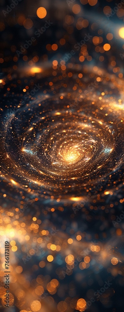 Design an engaging visualization of a cosmic map with intertwined ...