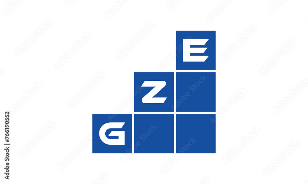 GZE initial letter financial logo design vector template. economics ...