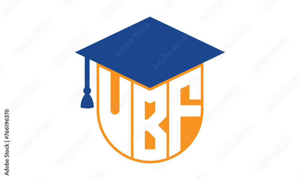 UBF initial letter academic logo design vector template. school college ...