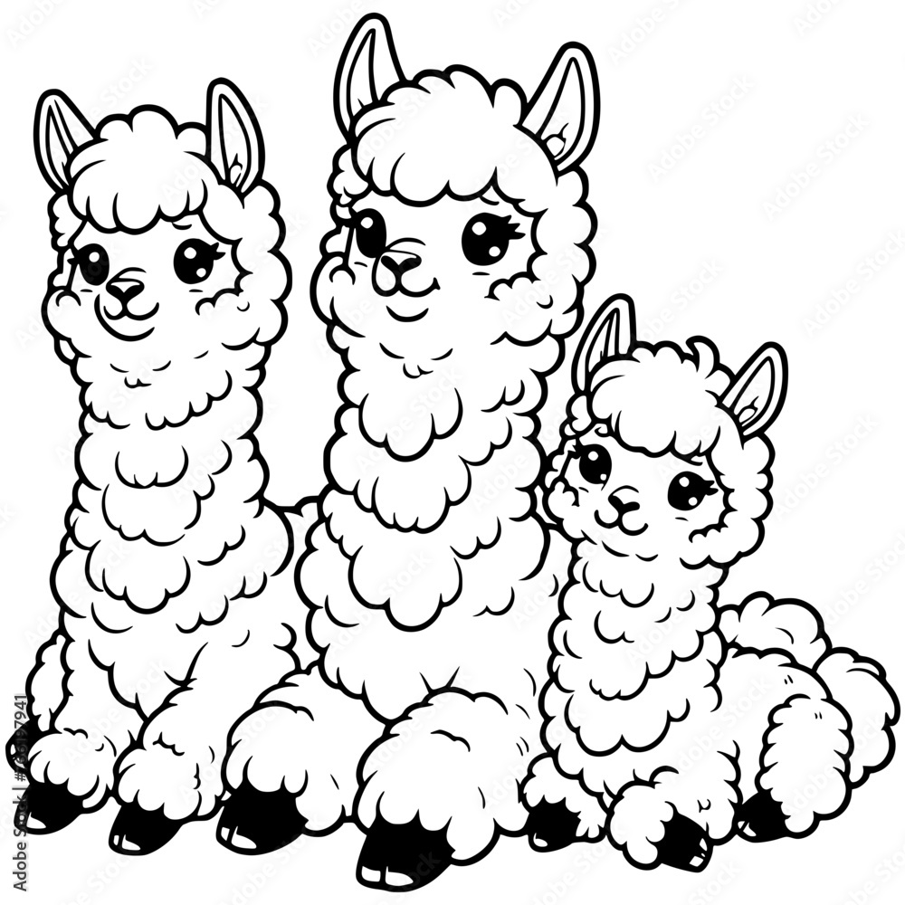 Llama alpaca vector , baby Llama, Llama Family, Llama Svg, Llama Clipart, Llama Cricut, Llama ...
