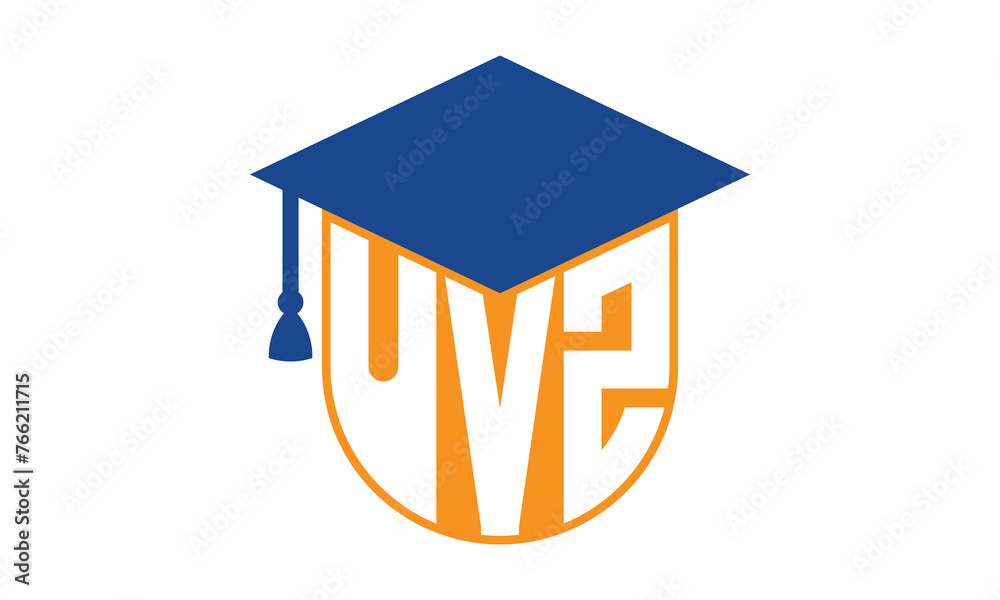 UVZ initial letter academic logo design vector template. school college ...