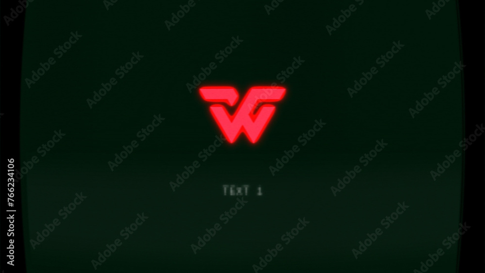 Retro CRT Loading Screen Logo Reveal Stock Template | Adobe Stock