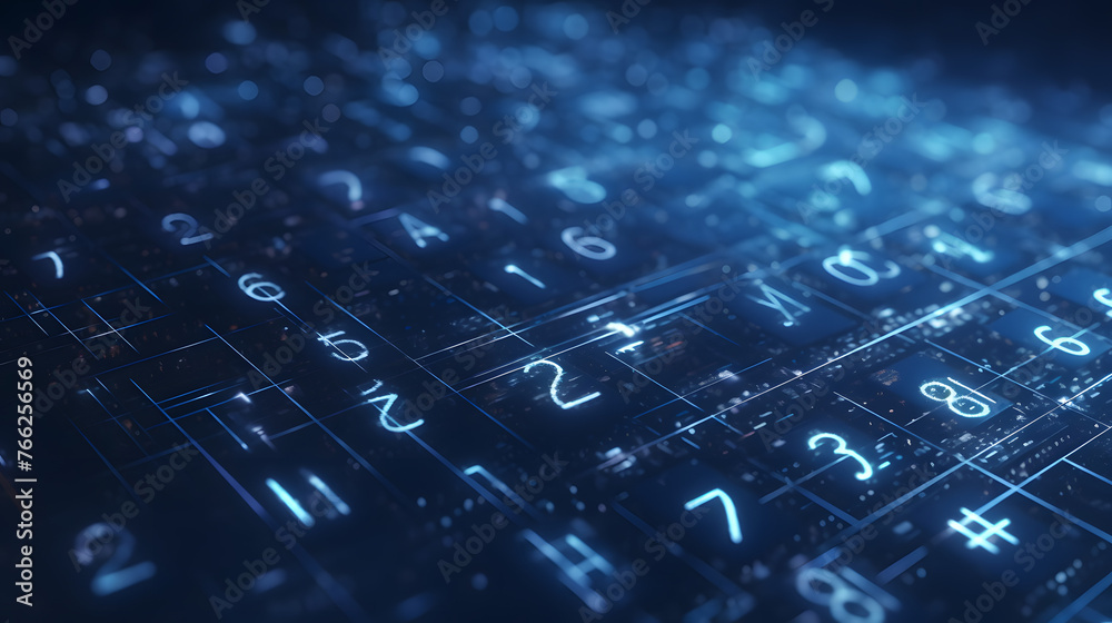 highquality blue digits abstract background with digits and numbers ...
