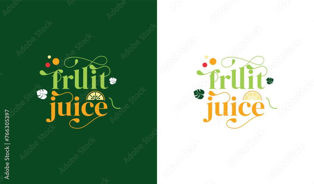Fruit juice logo design, fresh natural drinks logo design, vintage logo ...