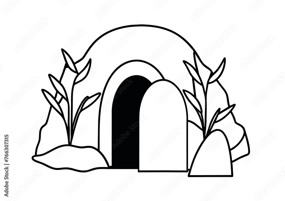 Ausmalbild: Leeres Grab – Sfostsee