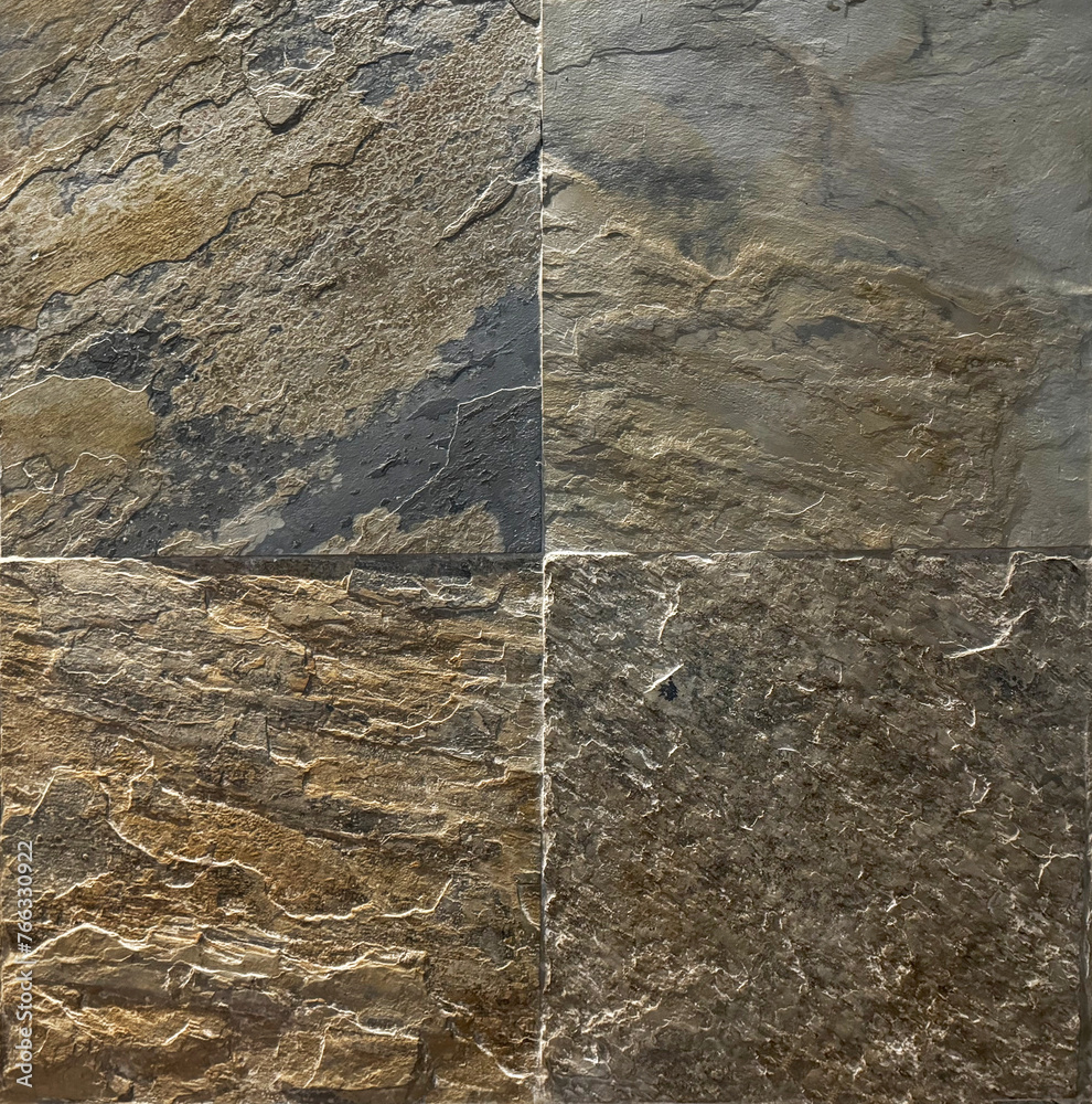 Natural cobblestone slab cut random in natural earth colors, with ...