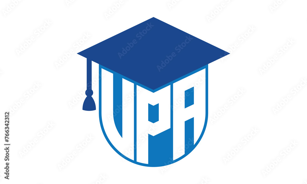 VPA initial letter academic logo design vector template. school college ...