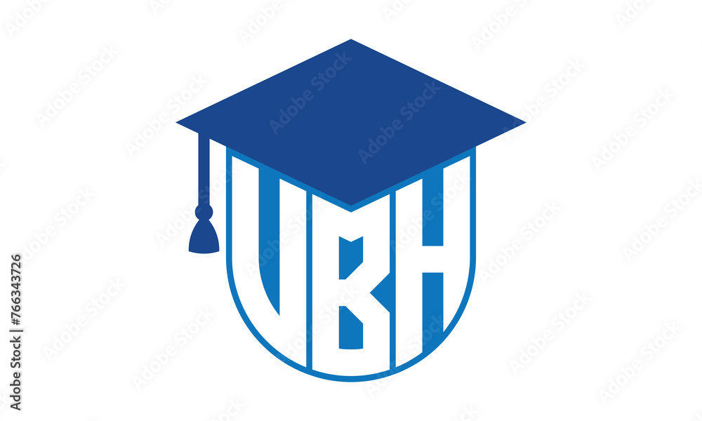 VBH initial letter academic logo design vector template. school college ...