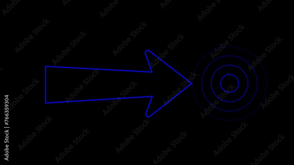 Magenta neon light directional arrow line and signal icon radio wave ...