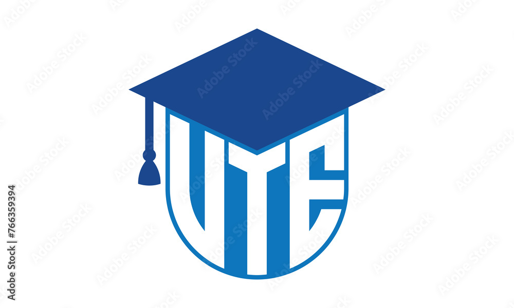 VTE initial letter academic logo design vector template. school college ...