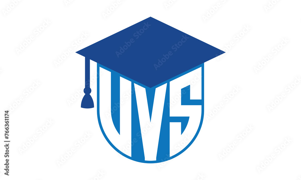 VVS initial letter academic logo design vector template. school college ...