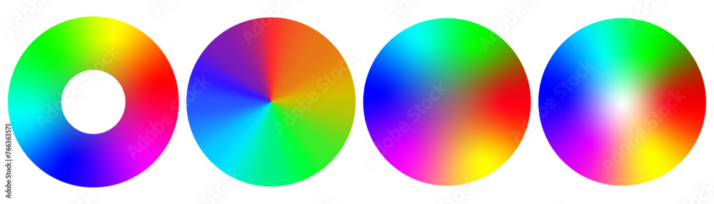 Color wheel chart, bright color wheel guide vector. Stock Vector ...