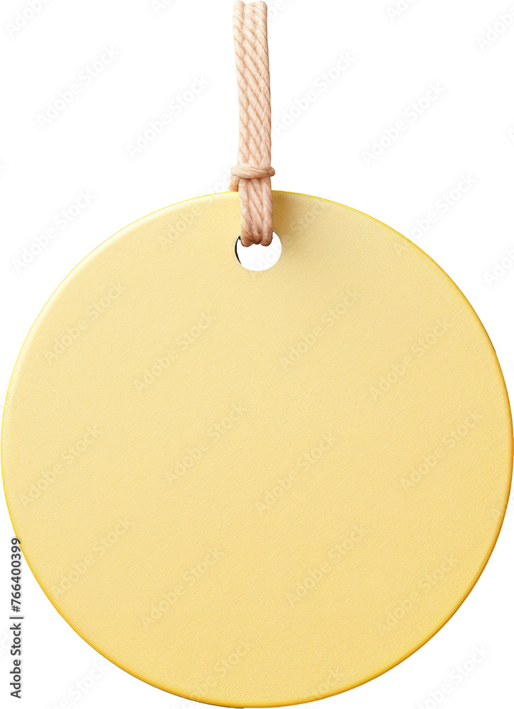 price tag,pastel yellow price tag isolated on white or transparent ...