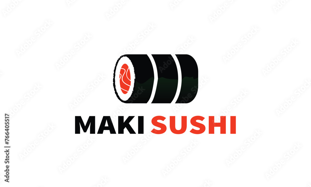 Maki Sushi logo design with transparent png, jpg and vector file. Stock ...