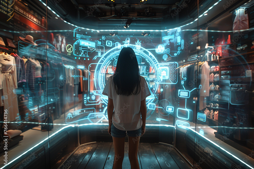 Explore the future of metaverse fashion shopping, where users navigate ...