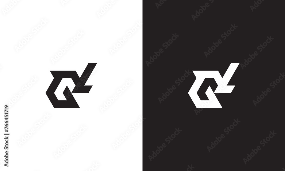 GL logo, monogram unique logo, black and white logo, premium elegant ...