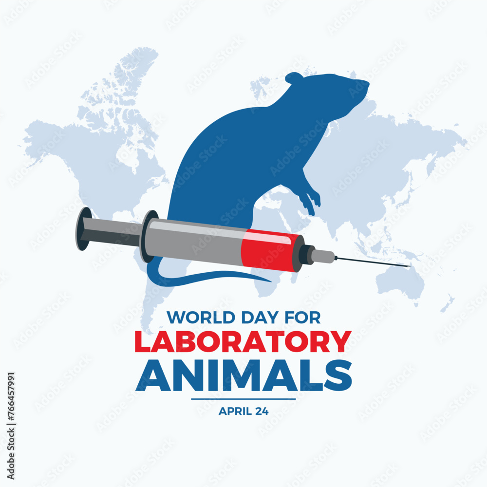 World Day For Laboratory Animals poster vector illustration ...