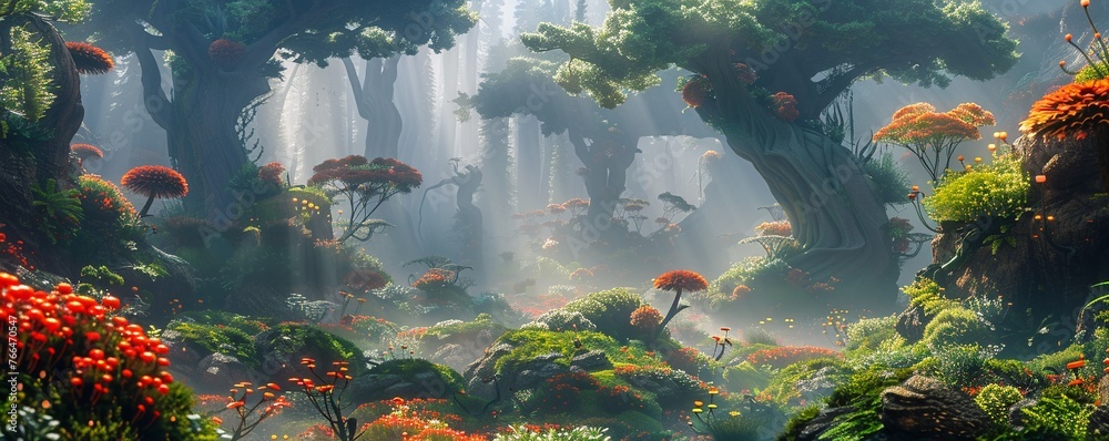 Capture the essence of otherworldly ecosystems through a rear view lens ...