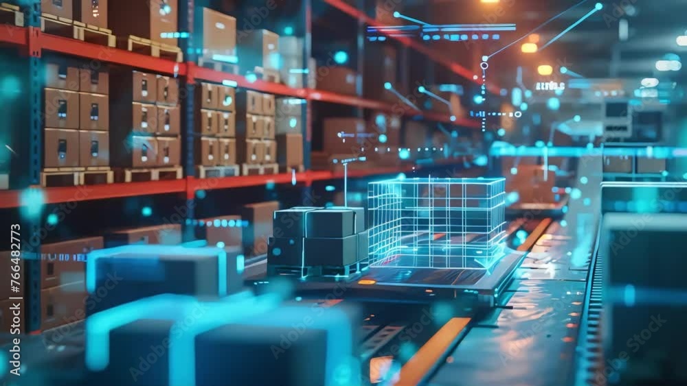 smart warehouse with artificial intelligence, without human ...