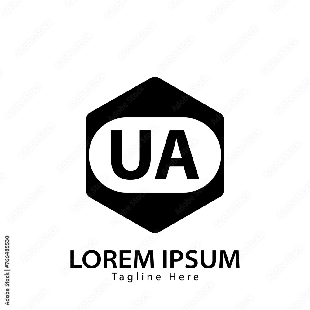 letter UA logo. UA. UA logo design vector illustration for creative ...
