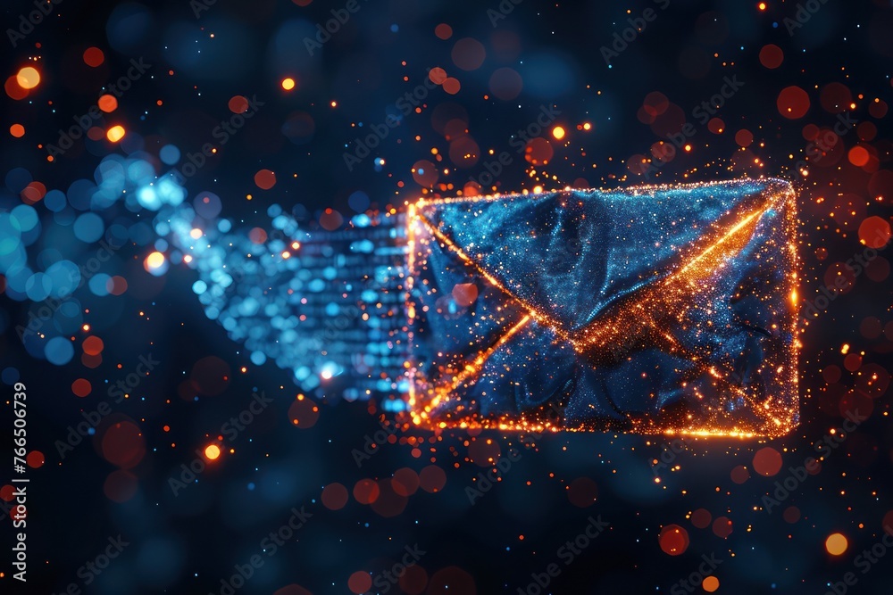 An email bursting through a cybersecurity shield, symbolizing a ...