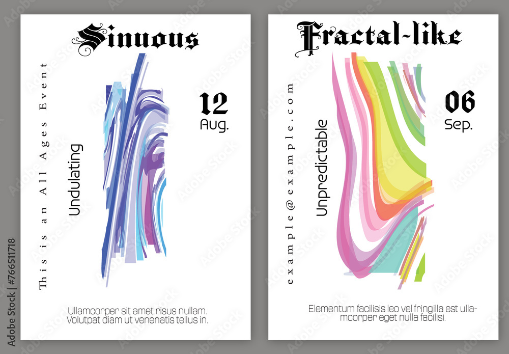 Flyer A4 with Abstract Shuttered Glass Shape Simple on White Background ...