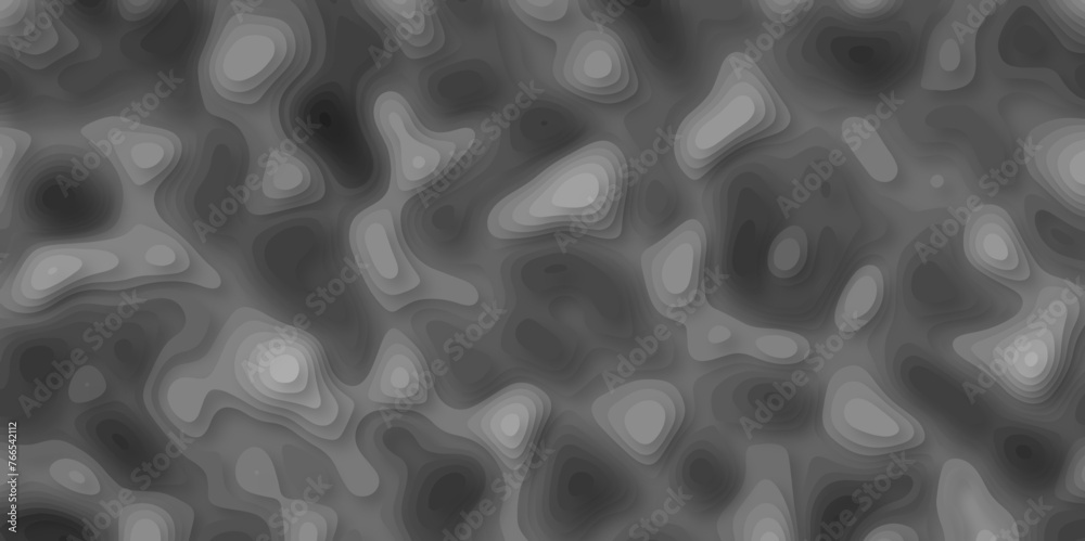 3D Stylized topographic contour map. Geography scheme and terrain ...