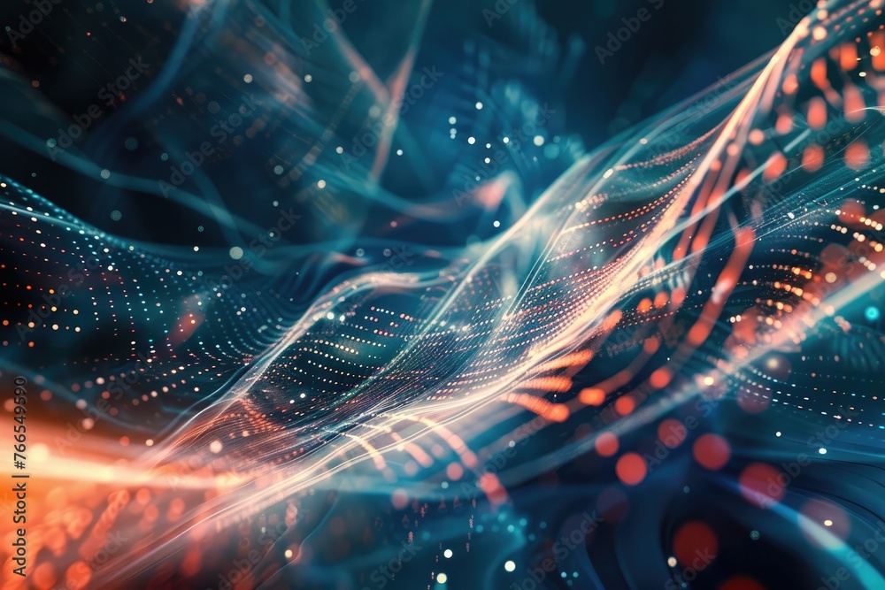 An image showcasing an abstract technology background with dynamic ...