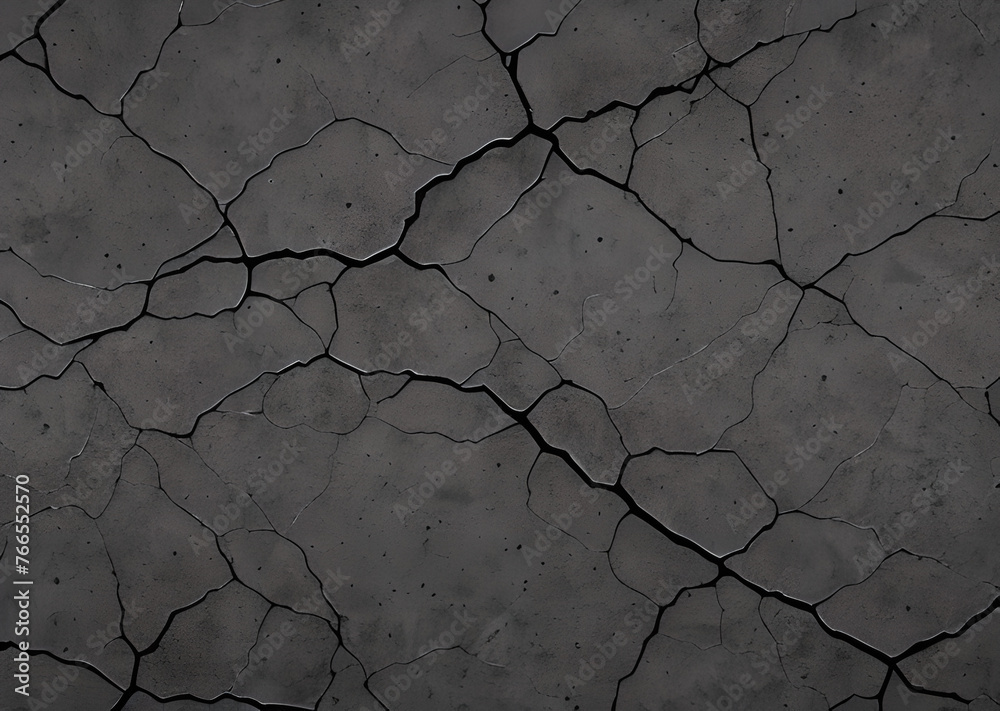 Abstract Black Brick Wall Texture For Pattern Background Wide Panorama