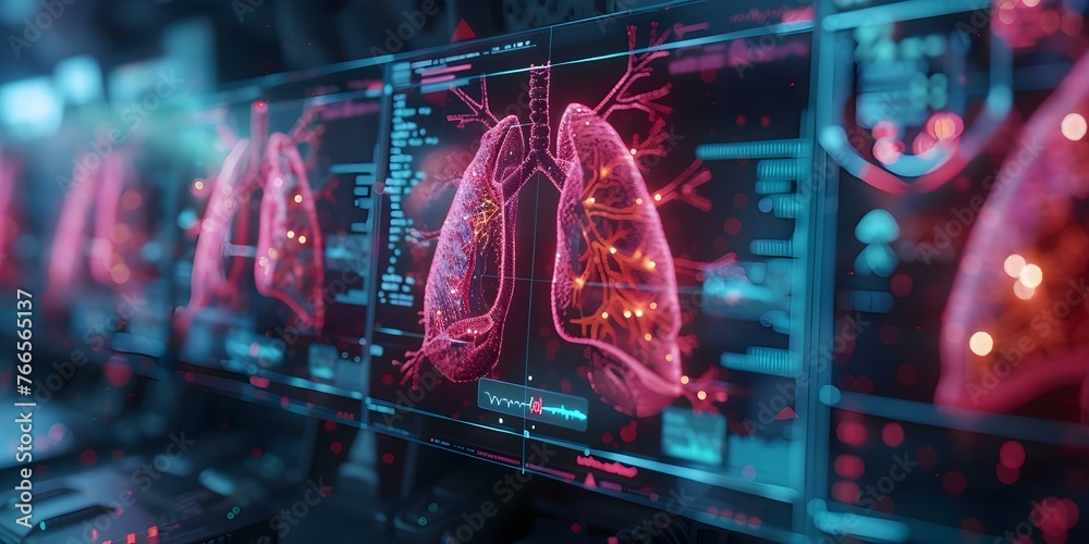 3D holographic display of lung cancer treatment options and various ...