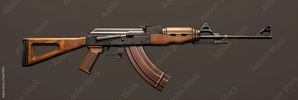 Foto de Detailed Isolated Display of the Iconic AK-47 Assault Rifle: A ...