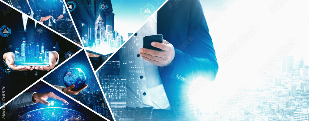 Communication technology , smart connection IOT and people network ...