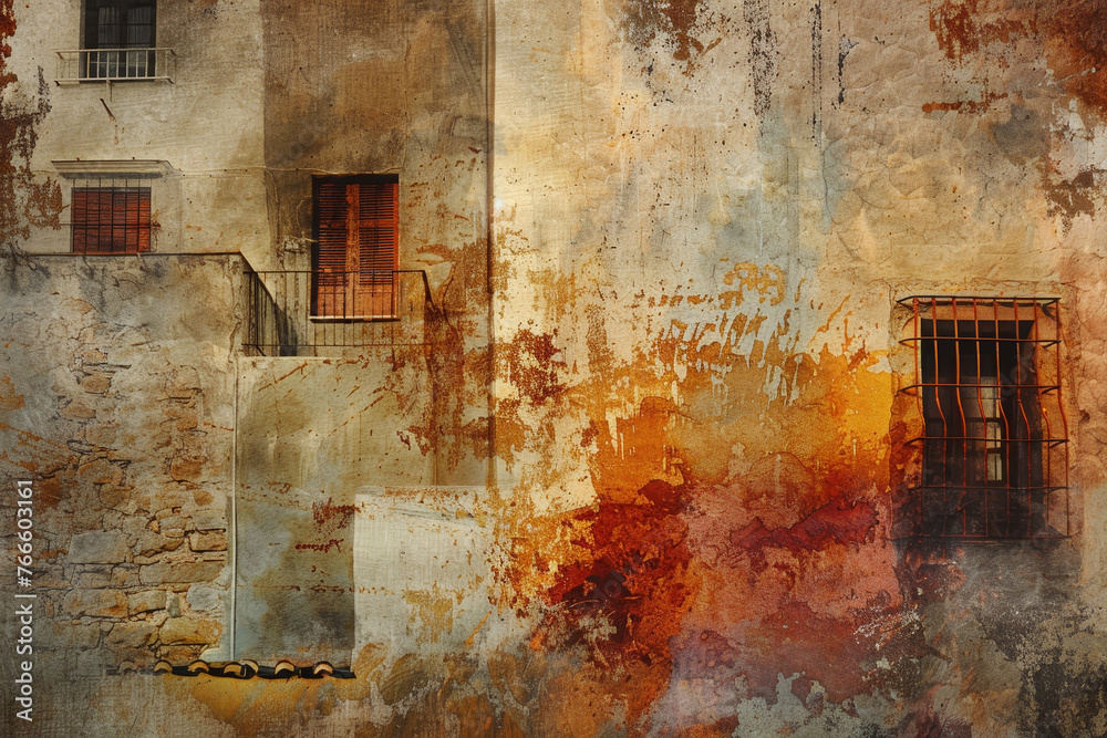 An abstract background that reflects the charm and elegance of Spanish ...