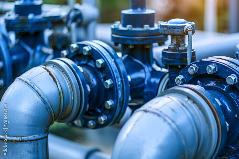 Water pump valves in power substations to supply clean water in large ...