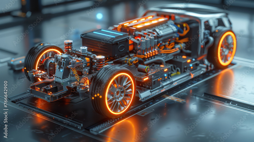 3D visualization of an autonomous vehicles sensor array and internal ...