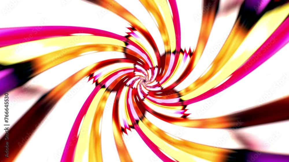 Animated neon glowing colorful fractal vortex frame. Colorful laser ...