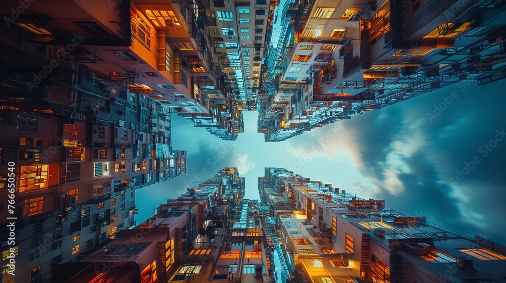 Craft a design that plays with the duality of reality and reflection in ...