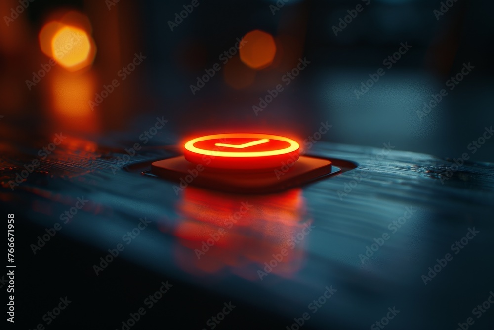 Close-up on a pop-up notification asking for user consent representing ...