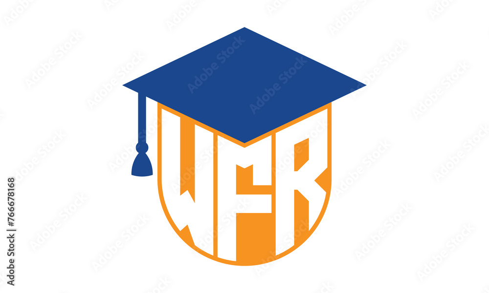 WFR initial letter academic logo design vector template. school college ...