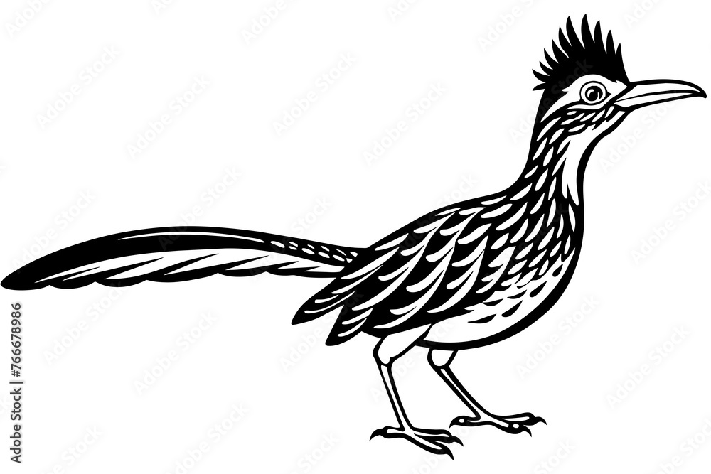 roadrunner silhouette vector ilolustration Stock Vector | Adobe Stock