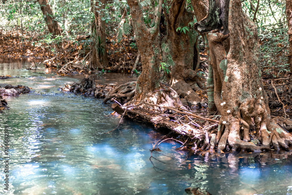 the background of the natural attractions of Khanom Sea, Ao Talet ...
