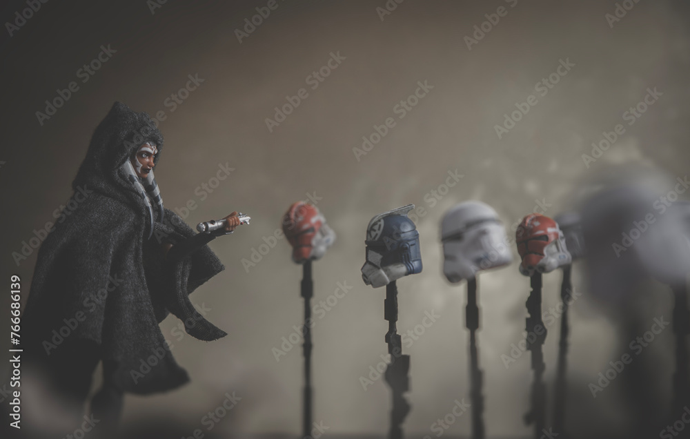 NEW YORK USA, APRIL 2 2024: Star Wars The Clone Wars - Jedi Ahsoka Tano ...