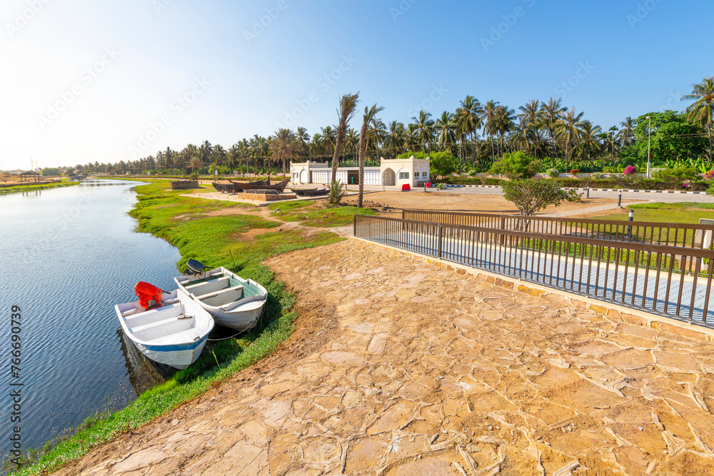 The seaside Al Baleed Archaeological Park and museum along the Khawr Al ...